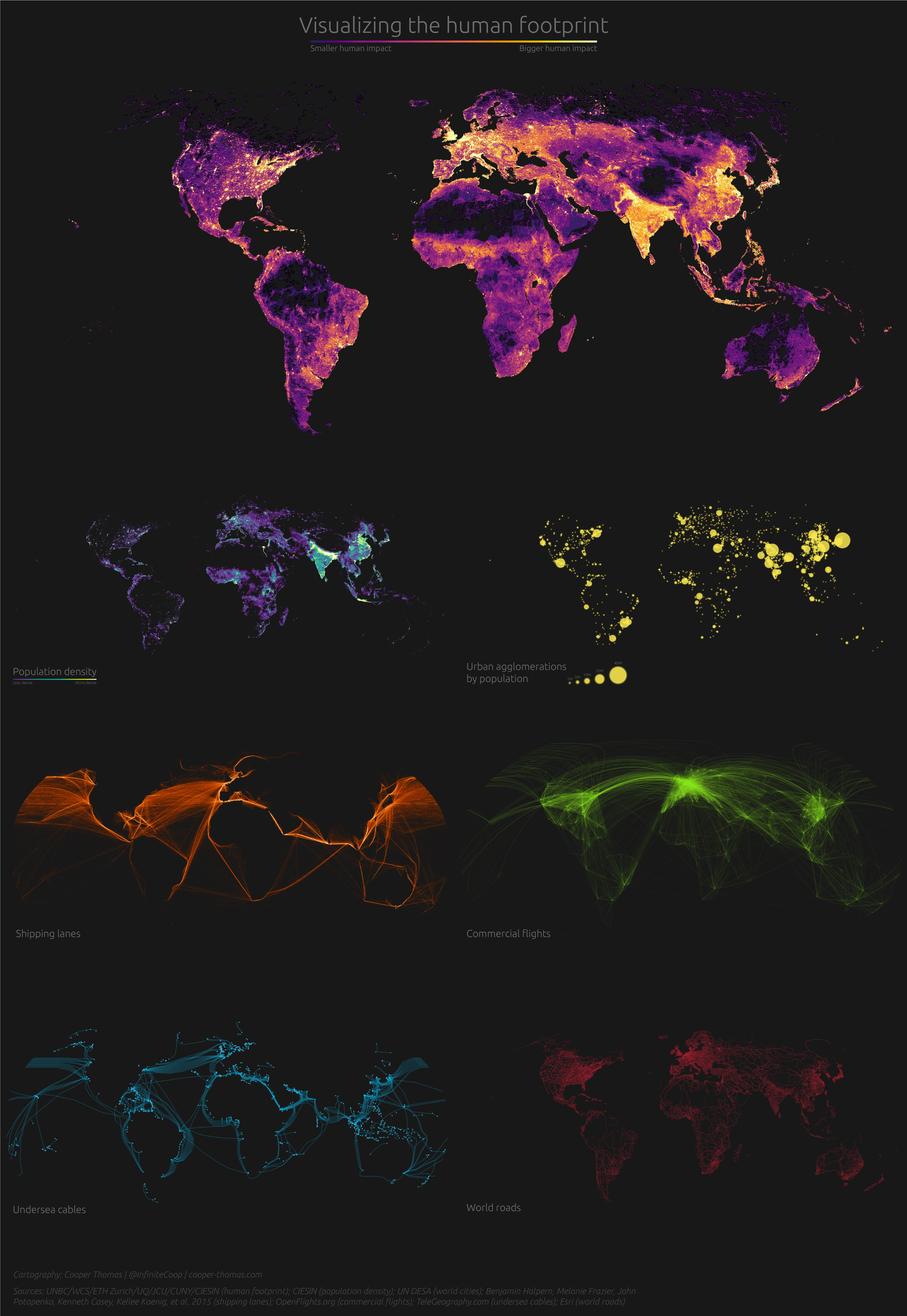 7 Striking Maps that Visualize the Human Footprint