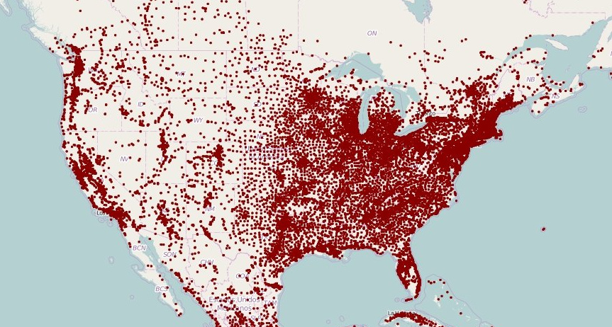 Population Density Map Of North America – Interactive Map Population Density Map Of North America – Interactive Map