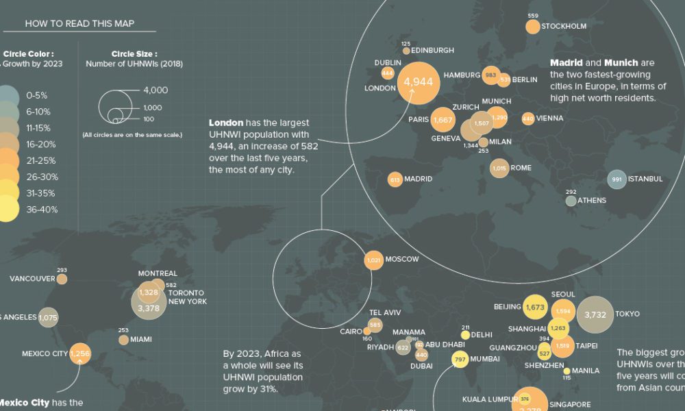Mapped: The Cities With the Most Ultra-Rich Residents