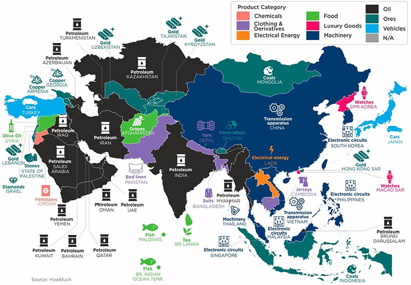 Mapped: Visualizing the Top Export in Every Country Mapped: Visualizing the Top Export in Every Country