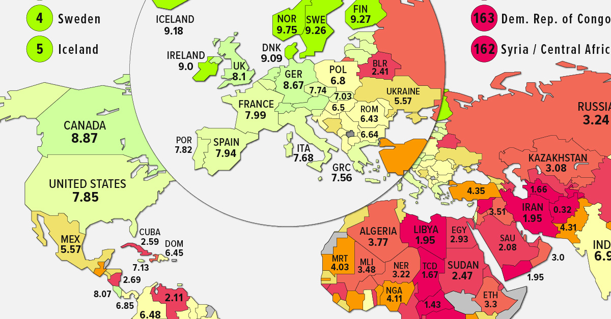 Mapped: The State of Global Democracy in 2022 Mapped: The State of Global Democracy in 2022