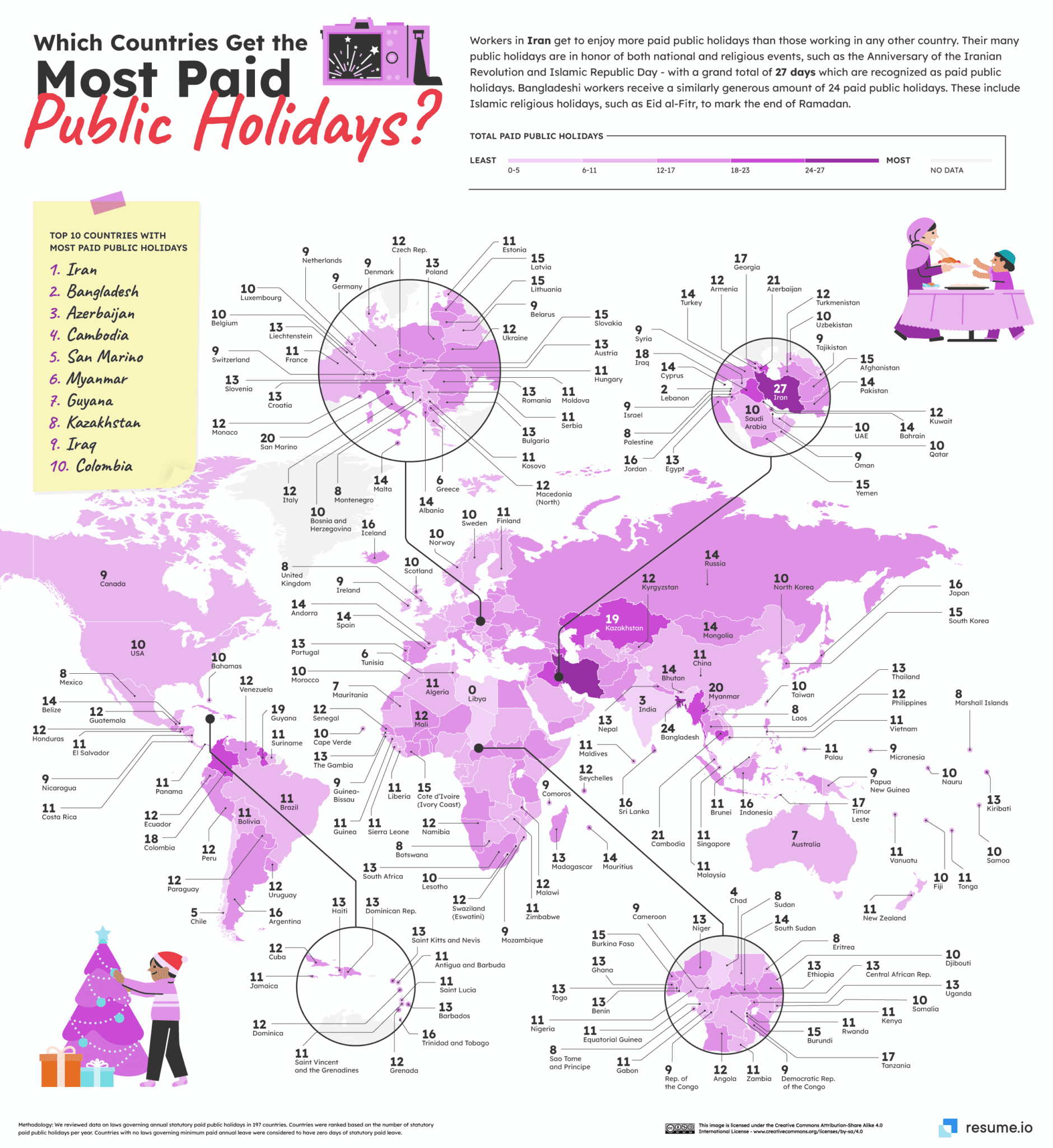 Mapped: Which Countries Get the Most Paid Vacation Days?