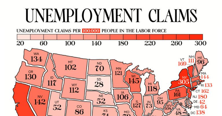 Mapped: The Best U.S. States for Jobs by Worker Availability