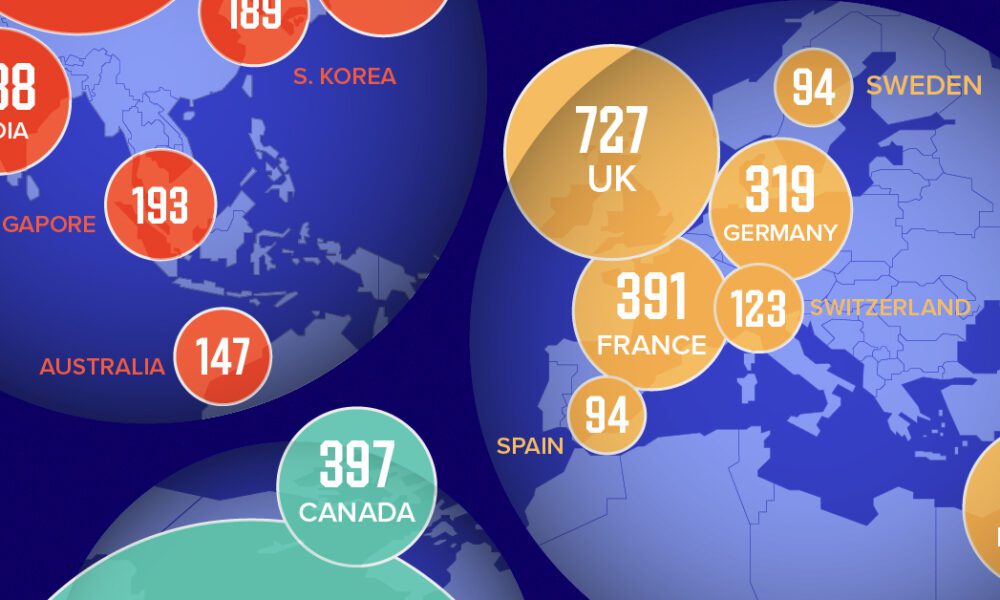 Mapped: The Number of AI Startups By Country