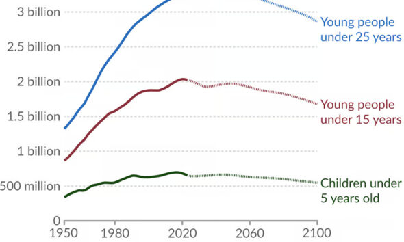 Charted: Declining Birth Rates in the World's Largest Countries