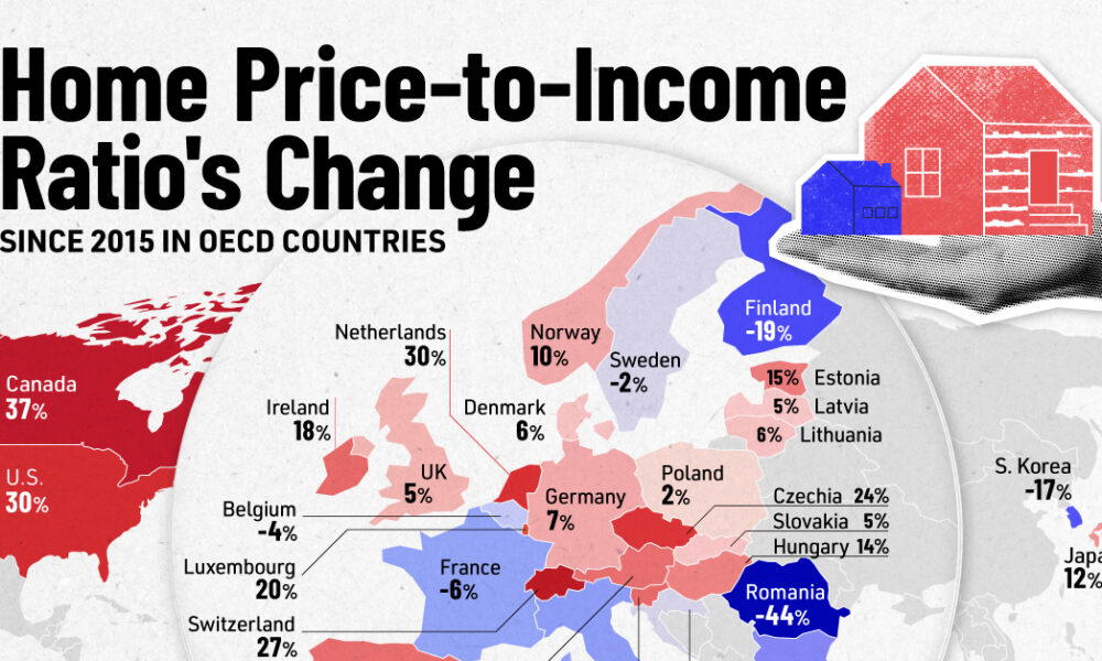 Mapped: The Growth in U.S. House Prices by State in 2024