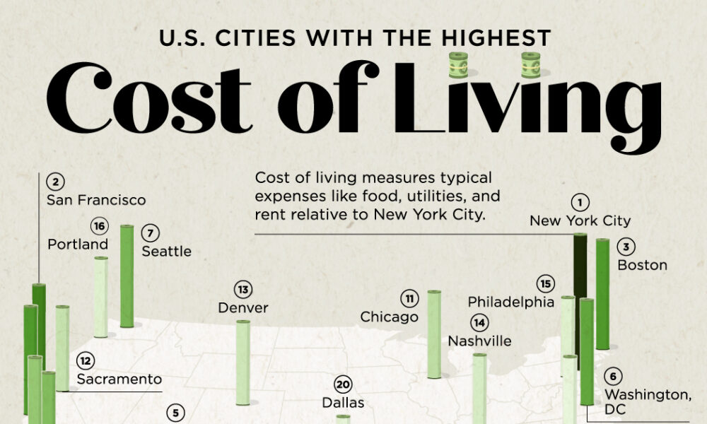 Mapped: Child Care Costs by U.S. State in 2025