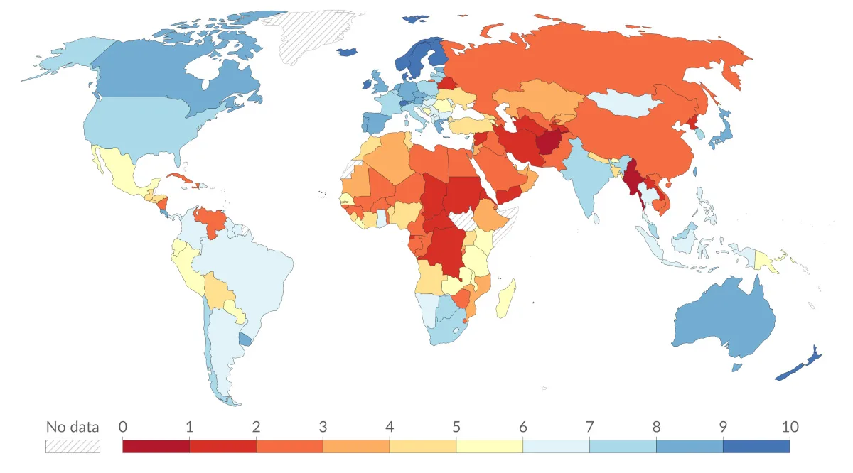 Mapped: Democracy Around the World in 2025